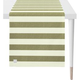Apelt Tischl&auml;ufer &raquo;3967 Outdoor, Sommerdeko, Sommer&laquo; Jacquardgewebe gr&uuml;n Polyester B/L: 46cm x 140cm, 1 Stk., rechteckig