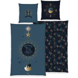 Harry Potter Jugendbettw&auml;sche &raquo;&laquo; 2 Stk. mit tollem Motiv bunt Linon, Obermaterial: 100% Baumwolle B/L: 135cm x 200cm, 1 Stk., 1 Stk., Linon, B/L: 80cm x 80cm, 2 