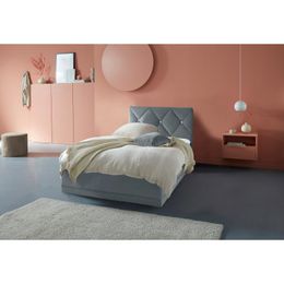 Westfalia Schlafkomfort Polsterbett &raquo;Adamas&laquo; auch mit Bettkasten, Knopfheftung mit Strasssteinen grau Bezug: 100% Polyester, Polsterung: Polsterwatte, Material Gestell: 