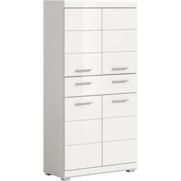 Welltime Midischrank &raquo;SIENA, Breite 74cm, 4 T&uuml;ren, 1 Schubkasten, 4 F&auml;cher, MDF-Front&laquo; TOPSELLER!, in verschiedenen Farben erh&auml;ltlich, Badm&ouml;bel, 
