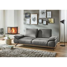 Die PlanBar 3-Sitzer &raquo;PN-EM18063, B: 232 cm, mit Kontrastnaht&laquo; optional mit echt bezogenem R&uuml;cken, Sitztiefen- und Armteilverstellung Sichtrahmen: Aus