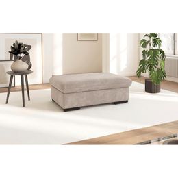 Sit & More sit&more Polsterhocker &raquo;Alcudia&laquo; grau 100% Polyester B/H/T: 101cm x 43cm x 68cm, Luxus-Microfaser Euphoria