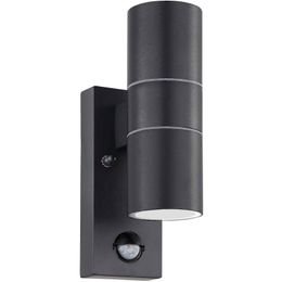 Eglo Wandleuchte &raquo;Riga 5 Au&szlig;en-Wandlampe, Au&szlig;enleuchte, IP44, Deckenleuchte, Lampe&laquo; GU10 1 Stk. Wand-/Deckenleuchte - L6,5 x H21,5 x AL11cm - 