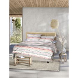 Irisette Bettw&auml;sche &raquo;Wave 8610&laquo; 2 Stk. anschmiegsam und atmungsaktiv, Ganzjahresqualit&auml;t rot Mako-Satin, Obermaterial: 100% Baumwolle B/L: 140cm x 200cm, 1 Stk