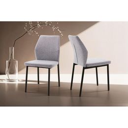 OTTO home Esszimmerstuhl &raquo;Lumos&laquo; (Set) 2 Stk.Webstoff in vielen Farben erh&auml;ltlich mit stabilem Metalluntergestell grau 100% Polyester B/H/T: 46cm x 