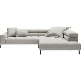 Home Affaire Ecksofa &raquo;Claya, 311 cm breit, L-Form, inkl. Kopfteilverstellung&laquo; mit elektrischem Sitzvorzug im Hauptelement grau 88% Polyester, 12% 