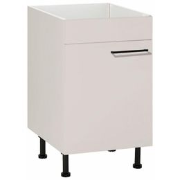 Wiho-K&uuml;chen wiho K&uuml;chen Sp&uuml;lenschrank &raquo;Nisos&laquo; 50 cm breit, mit verstellbaren F&uuml;&szlig;en, ohne Arbeitsplatte beige B/H/T: 50cm x 86,5cm x 58cm, T&uuml;ren: 1 Stk.