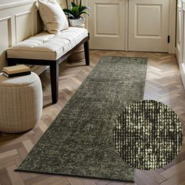 ELLE DECORATION Teppich &raquo;Prisma&laquo; rechteckig 5 mm H&ouml;he Glanz-Effekt, Karo Design, Kachel-Optik, Wohnzimmer, Schlafzimmer,Flur Baumwolle, Polyester B : 