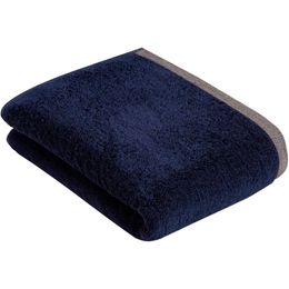 Bugatti Badetuch &raquo;Prato&laquo; Uni Farben, mit melierter Optik im Saum blau Walkfrottier, Obermaterial: 100% Baumwolle B/L: 67cmx140cm, 1 Stk., Walkfrottier