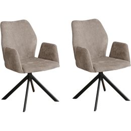 OTTO home Armlehnstuhl &raquo;Hacienda&laquo; () moderner Cord Bezug, 2er Set braun Holzwerkstoff, Metall, Polyester B/H/T: 57,5cm x 88cm x 63,5cm, Cord