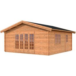 Palmako Gartenhaus &raquo;Irene&laquo; 27,7 qm grau Massivholz Fu&szlig;boden im Gartenhaus, ohne Dacheindeckung