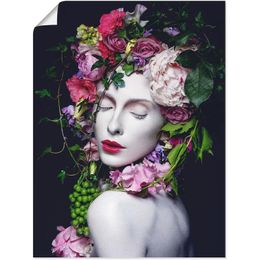 Artland Wandbild &raquo;Sch&ouml;ne Blumenk&ouml;nigin&laquo; Bilder von Frauen 1 Stk. tlg. als Alubild, Leinwandbild, Poster in verschied. Gr&ouml;&szlig;en bunt B/H/T: 90cm x 120cm, Poster 