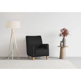 Sit & More sit&more Sessel &raquo;Bosse&laquo; mit Federkern grau Luxus-Microfaser Florence, B/H/T: 74cm x 93cm x 81cm