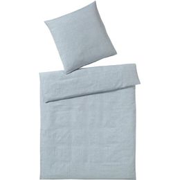 Elegante Bettw&auml;sche &raquo;Pure Leinen&laquo; 2 Stk. angenehmes Material gr&uuml;n Leinen, Obermaterial: 100% Leinen B/L: 135cm x 200cm, 1 Stk., 1 Stk., Leinen, B/L: 80cm x 