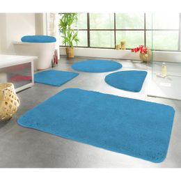 Kinzler Badematte &raquo;Chaozhou, Badvorleger, Badezimmer Teppich&laquo; H&ouml;he 20 mm rutschhemmend beschichtet fu&szlig;bodenheizungsgeeignet Badteppich, Uni Farben, 