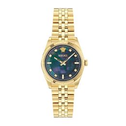 Versace Damen Quarzuhr &raquo;MILLENYIUM LADY&laquo; Armbanduhr, Damenuhr, Swiss Made, Edelstahlarmband, analog, Diamant gold Einheitsgr&ouml;&szlig;e