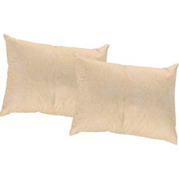 WIRTH Dekokissen &raquo;Swift&laquo; Kissenh&uuml;lle ohne F&uuml;llung, 2 St&uuml;ck gold Baumwolle B/L: 40cm x 60cm, 2 Stk.