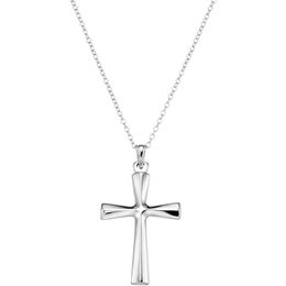 Firetti Damen Kette mit Anh&auml;nger &raquo;Schmuck Geschenk Silber 925 Halsschmuck Halskette Silberkette Kreuz&laquo; silber Silber 925 (Sterlingsilber), L: 47 B: 