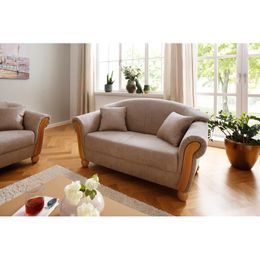 Home Affaire 2-Sitzer &raquo;Milano Vintage Breite 159cm, Federkern, bequem, Komfortsitzh&ouml;he 45cm&laquo; mit Federkern, Bezug in Lederoptik, incl. Zierkissen 