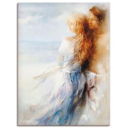Artland Wandbild &raquo;Zusammen&laquo; Paar 1 Stk. tlg. als Leinwandbild, Poster in verschied. Gr&ouml;&szlig;en beige Leinwand B/H/T: 45cm x 60cm, Leinwandbild Paar Hochformat, 1 