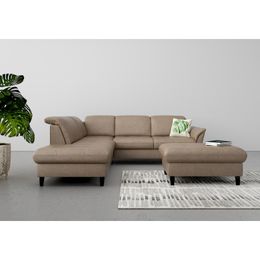 Sit & More sit&more Ecksofa &raquo;Maggiore L-Form&laquo; wahlweise mit Kopfteilverstellung, Schlaffunktion und Stauraum grau 100% Polyester B/H/T: 261cm x 88cm x 224cm, 