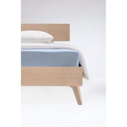 Fleuresse Spannbettlaken &raquo;Flauschjersey&laquo; aus Baumwolle, Bettlaken, Spannbetttuch, Premium Qualit&auml;t blau Jersey, Obermaterial: 100% Baumwolle B/L: 