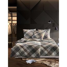 Irisette Bettw&auml;sche &raquo;Zobel 8631&laquo; 2 Stk. samtig weich, leicht und w&auml;rmend braun Biber, Obermaterial: 100% Baumwolle B/L: 140cm x 200cm, 1 Stk., 1 Stk., Biber, B