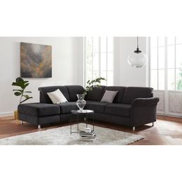Sit & More sit&more Ecksofa &raquo;Darwin L-Form&laquo; inklusive Federkern, wahlweise mit Kopfteilverstellung, Schlaffunktion grau B/H/T: 249cm x 83cm x 221cm, Luxus-