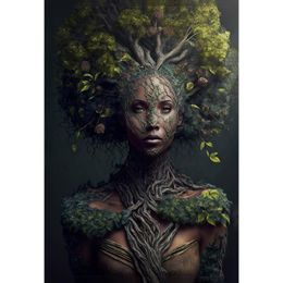 Leinwandbild &raquo;Treewoman by Catill auf Keilrahmen gespannt&laquo; 1 Stk. tlg. Kunstdruck Wandbild Bild in verschiedenen Formaten Leinen B/H/T: 60cm x 90cm x 