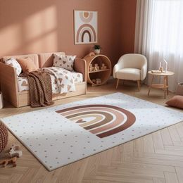 Ayyildiz Teppiche Kinderteppich &raquo;COCO 1132 , auch in rund erh&auml;ltlich&laquo; rechteckig 8 mm H&ouml;he Waschbar bei 30 &deg;C, rutschhemmend, OEKO-TEX zertifiziert, Regenbogen B : 