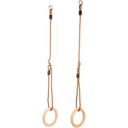 Small Foot Schaukelsitz &raquo;Turnringe&laquo; f&uuml;r Schaukel- und Kletterger&uuml;st beige Massivholz bis 100 kg