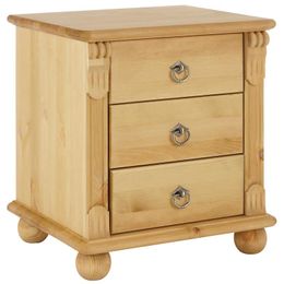 OTTO home Nachtkommode &raquo;Tessin&laquo; aus massiver FSC -zertifizierter Kiefer, mit 3 Schubladen beige B/H/T: 45cm x 50cm x 38cm, 3 Stk., Kiefer
