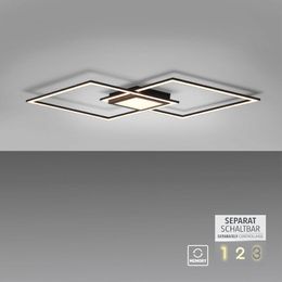 JUST LIGHT Deckenleuchte &raquo;ASMIN&laquo; LED-Board 1 Stk. Warmwei&szlig; LED, separat steuerbar (Schalter), separat steuerbar (Schalter) schwarz 1, 1 Stk.
