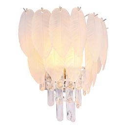 Globo LIGHTING Wandleuchte &raquo;DALTON&laquo; E14 1 Stk. Wandlampe/Metall/Kristalle/Glas rauchfarben/elegant/Wohnzimmer/Flur wei&szlig; 1 Stk.