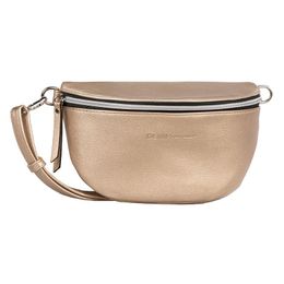 Tom Tailor Denim Damen Tom Tailor Denim Bauchtasche &raquo;Rosie&laquo; vielseitig tragbar, leicht genarbt mit silbernen Nylonrei&szlig;verschl&uuml;ssen gold B/H/T: 23,5cm 