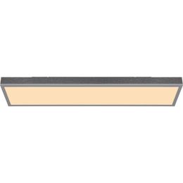 Globo LIGHTING Deckenleuchte &raquo;DORO&laquo; LED-Modul 1 Stk. Warmwei&szlig; Deckenlampe Wohnzimmer-Leuchte Schlafzimmer-Leuchte Flur K&uuml;che grau H: 6,5cm, 1 Stk.