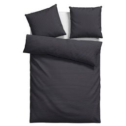 Bruno Banani Bettw&auml;sche &raquo;Jassen&laquo; 2 moderne Bettw&auml;sche aus Baumwolle, Streifen-Design, mehrere Qualit&auml;ten grau Flanell, Obermaterial: 100% Baumwolle B/L: 135cm x 