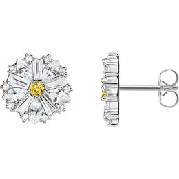 Thomas Sabo Damen Thomas Sabo Paar Ohrstecker &raquo;Lovely Daisy Ohrstecker gro&szlig;&laquo; mit Zirkonia (synth.) bunt 11mm, Silber 925 (recycelt)