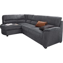 Sit & More sit&more Ecksofa &raquo;Pandora L-Form&laquo; wahlweise mit Schlaffunktion und Bettkasten grau Luxus-Microfaser ALTARA NUBUCK (100% Polyester);Luxus-Microfaser 