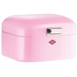 Wesco Brotkasten &raquo;Mini Grandy&laquo; Metallscharniere, Gummistopper, L&uuml;ftungsloch / Griff, 2 L pink Stahlblech B/H/L: 18cm x 12cm x 17cm