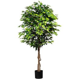 Creativ green Kunstpflanze &raquo;Ficus Benjamini&laquo; gr&uuml;n Kunststoff, Polyester B/H/L: 108cm x 180cm, 1 Stk.