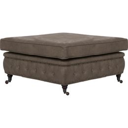 Home Affaire Polsterhocker &raquo;Aarburg&laquo; passend zur Serie "Aarburg" grau 100% Polyester B/H/T: 100cm x 50cm x 70cm, Luxus-Microfaser Lederoptik