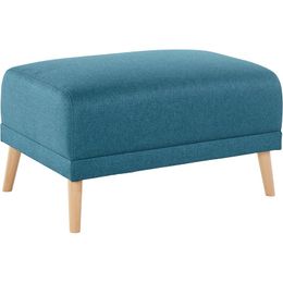 Home Affaire Polsterhocker &raquo;Granbo, B: 86 cm&laquo; passend zur Polsterserie "Granbo", Federkern blau 100% Polyester B/H/T: 86cm x 45cm x 60cm, Struktur 