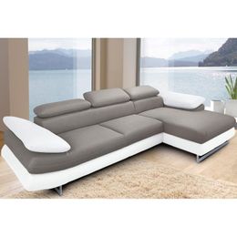 COTTA Ecksofa &raquo;Solution L-Form, B:286cm,modern mit Relaxarmlehne, Wellenunterfederung&laquo; mit Arm- & Kopfteilverstellung, wahlweise mit Schlaffunktion 