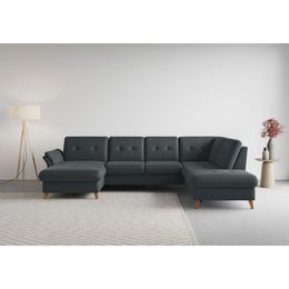 Sit & More sit&more Wohnlandschaft &raquo;G&ouml;teborg&laquo; inkl. Sitztiefenverstellung, wahlweise mit Bettfunktion & Bettkasten grau B/H/T: 327cm x 90cm x 226cm, Luxus-
