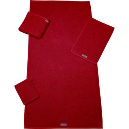 Ross Saunatuch &raquo;SELECTION&laquo; Aus Bio-Baumwolle rot Frottier, Obermaterial: 100% Baumwolle B/L: 80cmx200cm, 1 Stk., Frottier