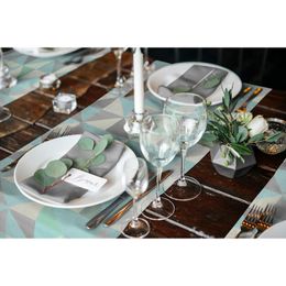 Adam Platzset &raquo;Tischset Bio Bel&laquo; Made in Germany, f&uuml;r 6 Personen blau Obermaterial: 100% Baumwolle 13 Stk., Baumwolle, rechteckig