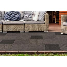 Lalee L&auml;ufer &raquo;Sunset 605&laquo; rechteckig 5 mm H&ouml;he In- und Outdoor geeignet, pflegeleicht, Wohnzimmer grau Kunstfaser B : 80cm 1 Stk., 5mm, L: 230cm