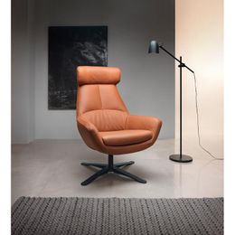 BETYPE Drehsessel &raquo;Be Organic High Back, Loungesessel, Hochlehnsessel&laquo; in elegantem Design mit Drehfunktion braun 100% Echtleder Leder PALLINO, 