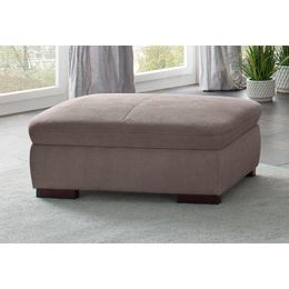OTTO home Stauraumhocker &raquo;Alberto&laquo; gross, mit Stauraum grau 90% Polyester, 10% Polyamid;Microfaser in Antiklederoptik (100% Polyester);Luxus-